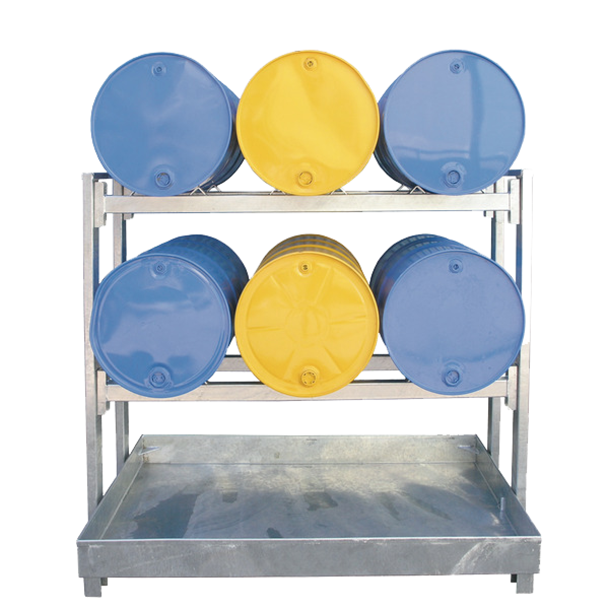 Support galvanisé 6 fûts | Accessories | Oil drum retention trays ...