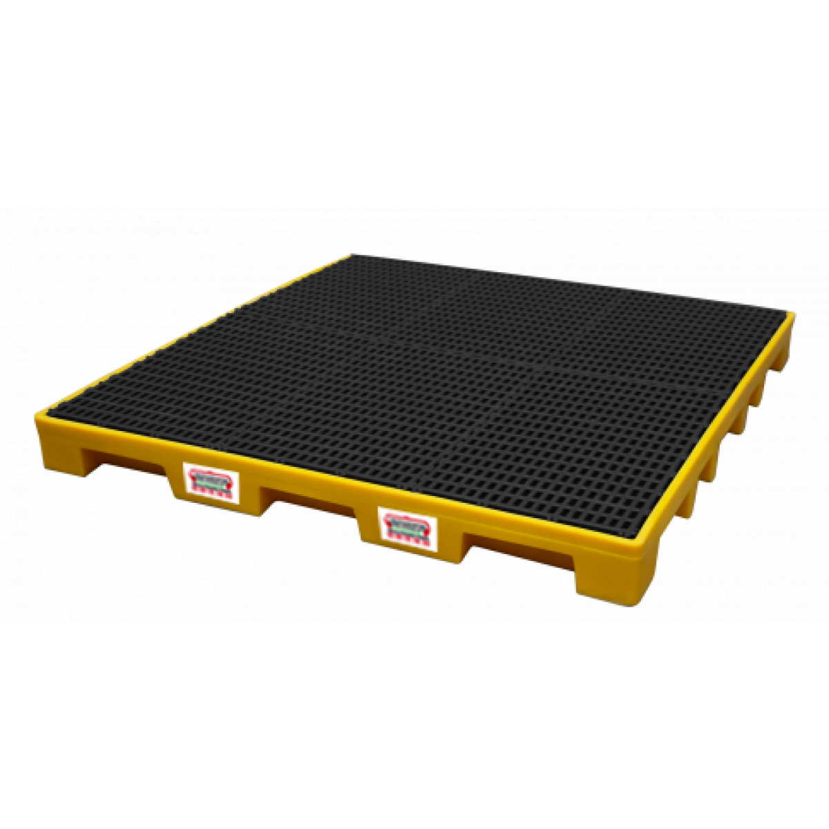 HDPE square retention tray, 4 sections - 208 litres (in polyethylene ...