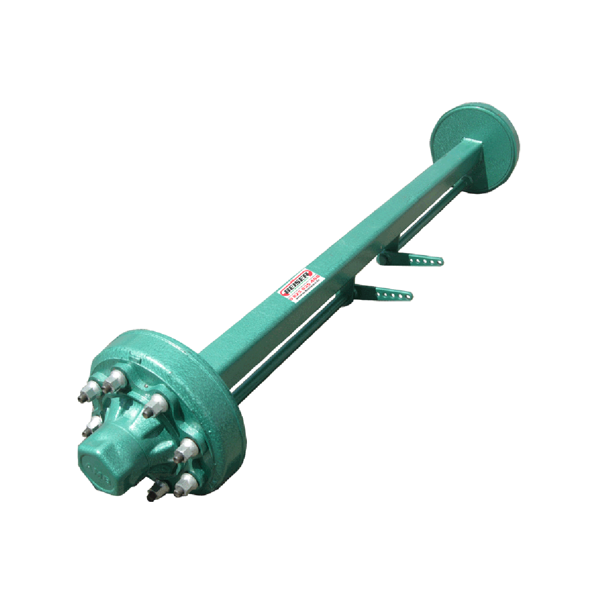 Square axle, 80 mm, WITH BRAKES, TRACK 1800, 8 holes | Axles | Tools